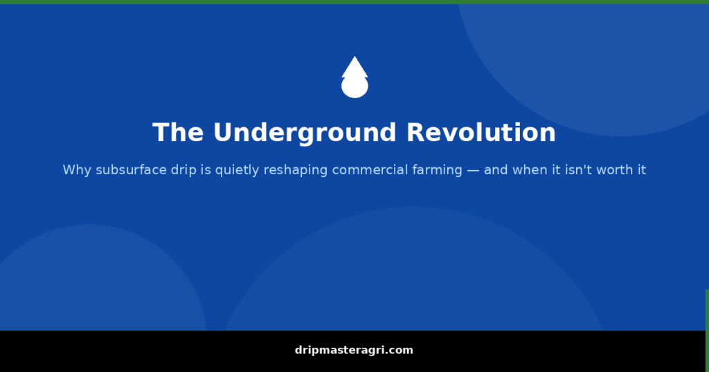 The Underground Revolution: Subsurface Drip Irrigation and the Real ...